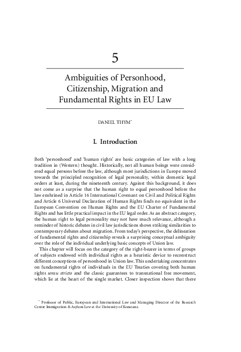 (PDF) Ambiguities of Personhood, Citizenship, Migration and Fundamental ...