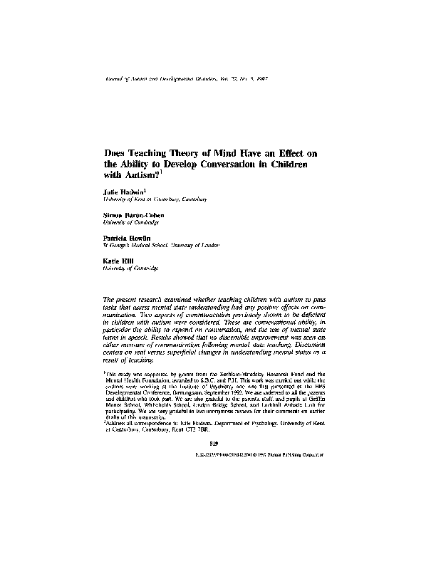 (PDF) Does teaching theory of mind have an effect on the ability to ...