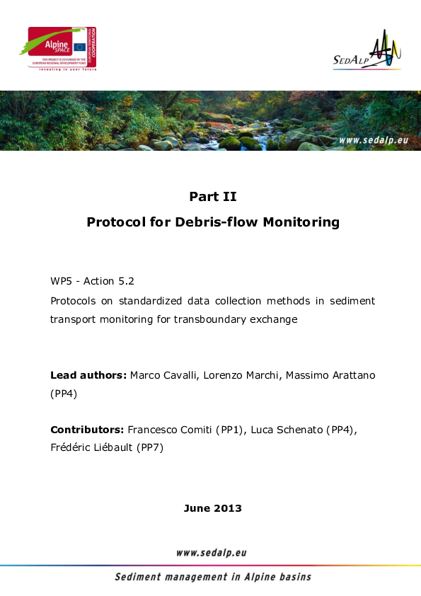(PDF) Protocol for Debris-flow Monitoring