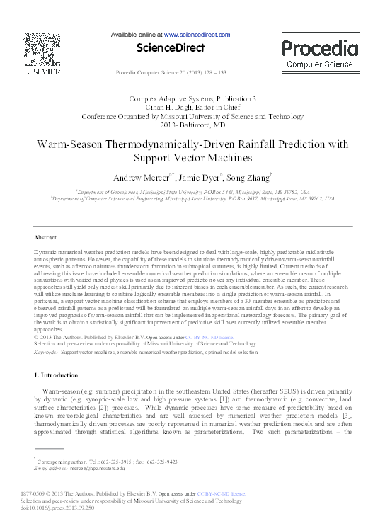 (PDF) Warm-season Thermodynamically-driven Rainfall Prediction with ...