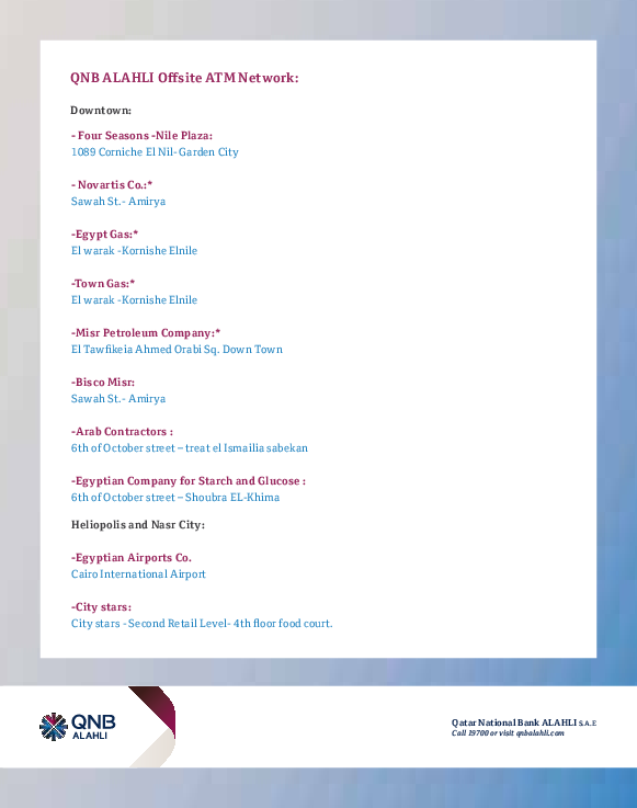 (PDF) QNB ALAHLI Offsite ATM Network | Mohammed Abdulmoniem - Academia.edu