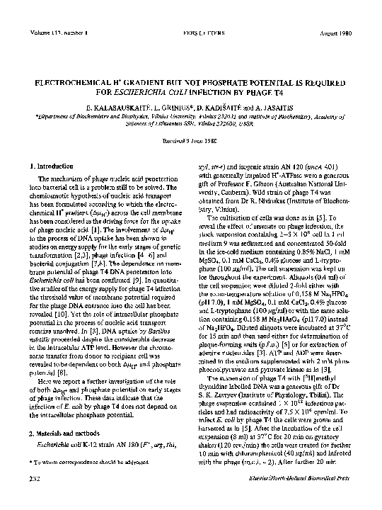 (PDF) Electrochemical H+ gradient but not phosphate potential is ...
