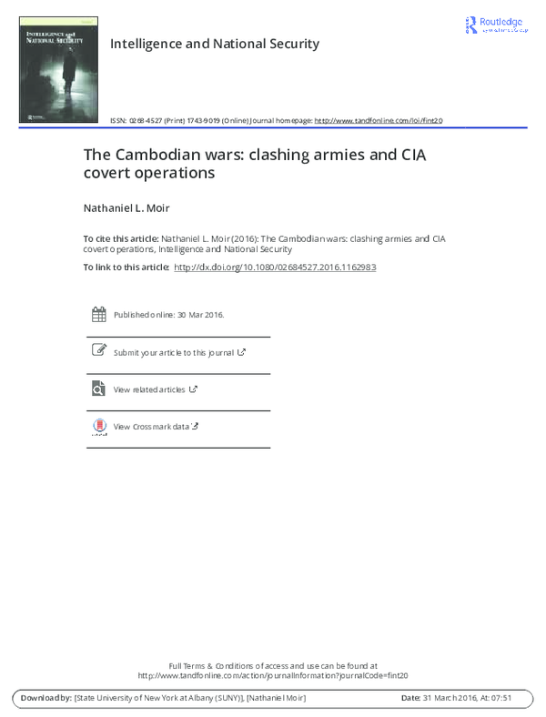 (PDF) The Cambodian wars: Clashing Armies and CIA Covert Operations ...