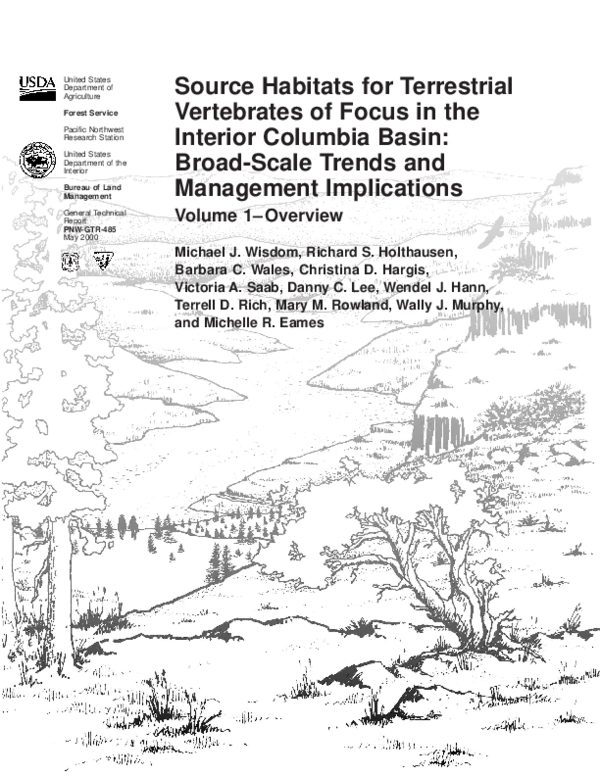(PDF) Source habitats for terrestrial vertebrates of focus in the ...
