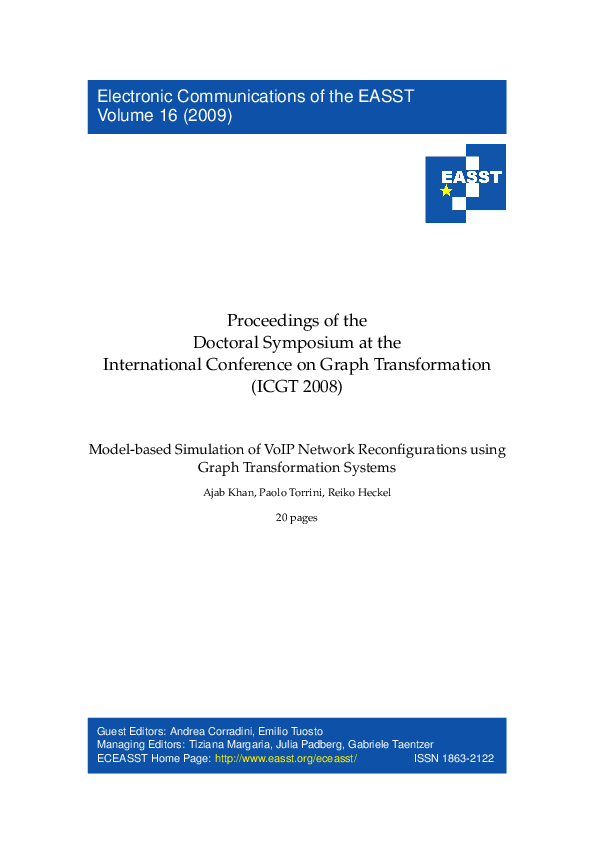 Pdf Model Based Simulation Of Voip Network Reconfigurations Using Graph Transformation Systems