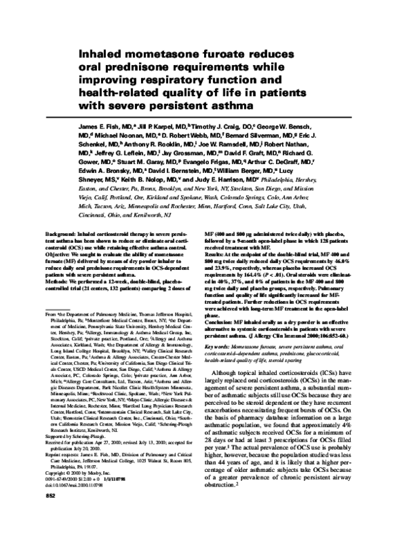 (PDF) Comparison of the efficacy and safety of mometasone furoate dry ...