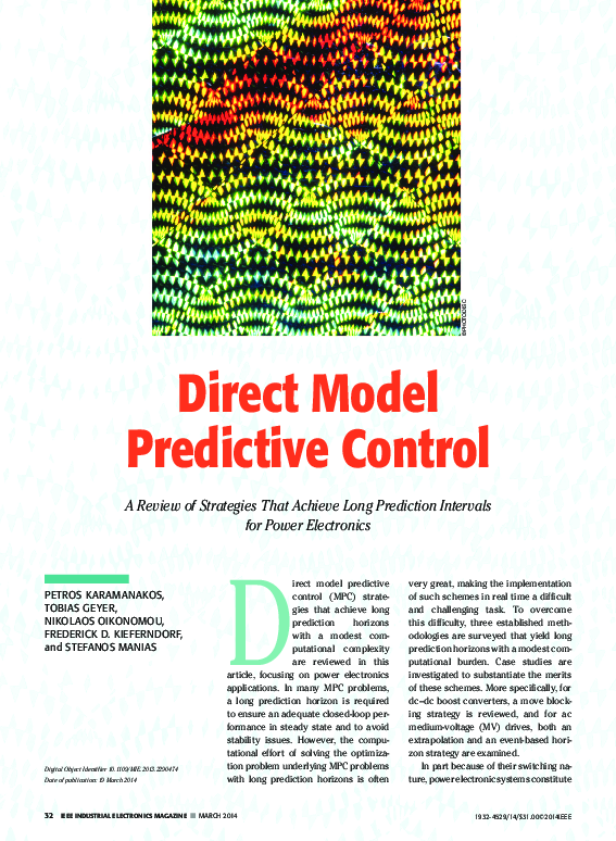 (PDF) Direct Model Predictive Control: A Review of Strategies That ...