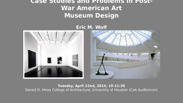 (PPT) Case Studies and Problems in Post-War American Art Museum Design