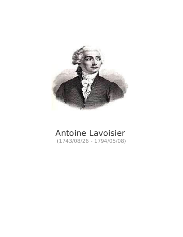 (DOC) Antoine Lavoisier