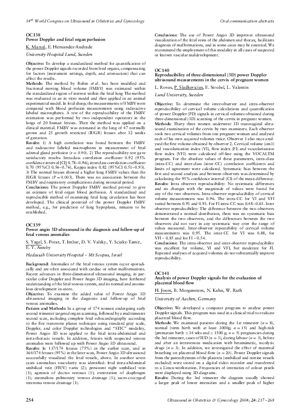 (PDF) OC139: Power angio 3D ultrasound in the diagnosis and follow-up ...