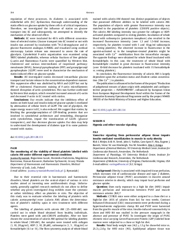 (PDF) The monitoring of the viability of blood platelets labelled with ...