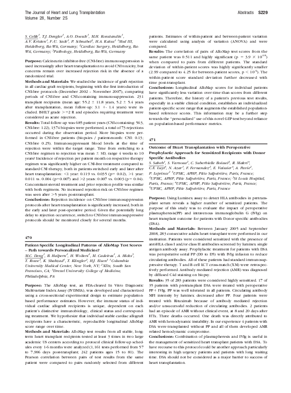(PDF) 470: Patient-Specific Longitudinal Patterns of AlloMap Test ...