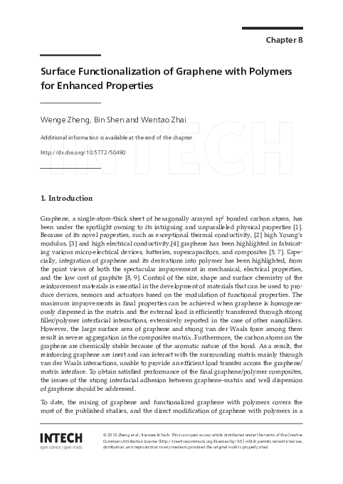 (PDF) Surface Functionalization of Graphene with Polymers for Enhanced ...