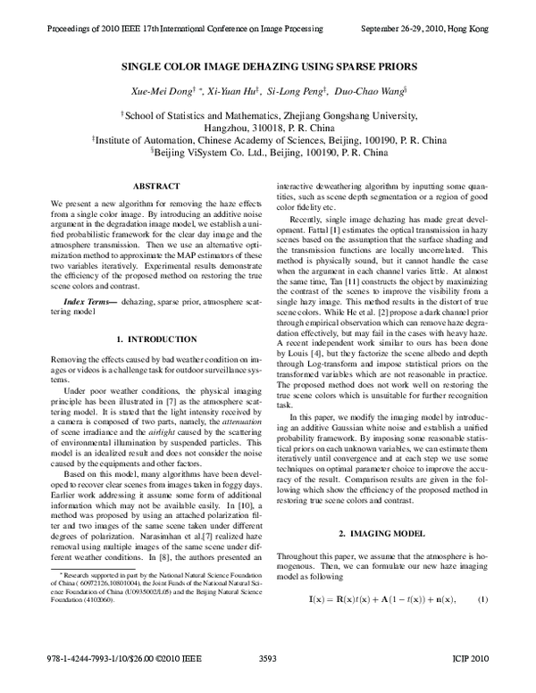 (PDF) Single image dehazing using kernel regression model and dark channel prior | Wenhao Ying ...