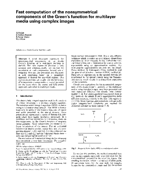 (PDF) Fast Green's Function Computation in Multilayers