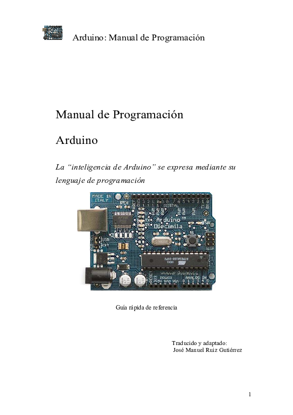 (PDF) Arduino: Manual de Programación