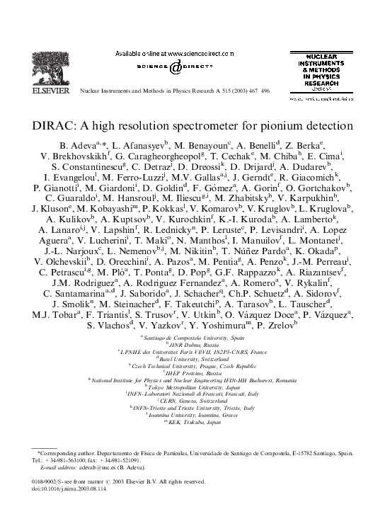 (PDF) Dirac experiment