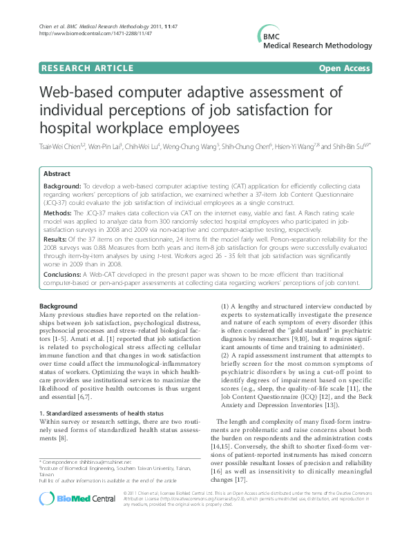 (PDF) Computer-adaptive Assessment of Individual Mental Perceptions of ...