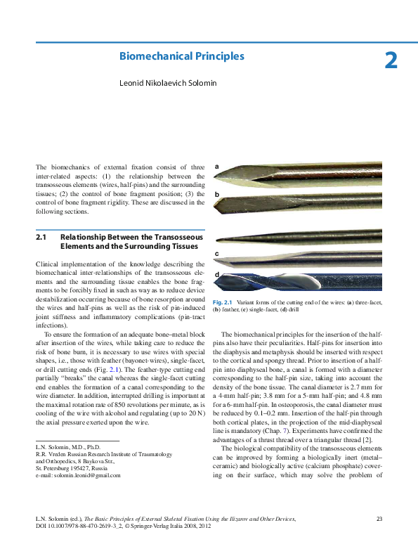 (PDF) Biomechanical Principles