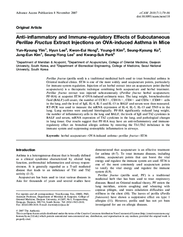 (PDF) Anti-Inflammatory and Immune-Regulatory Effects of Subcutaneous ...