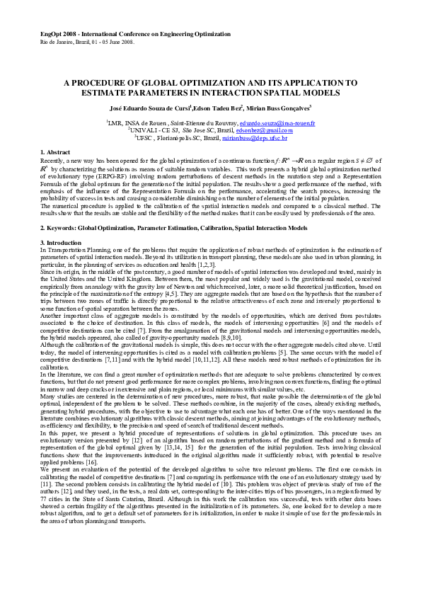 (PDF) A Procedure of Global Optimization and its Application to Estimate Parameters in ...