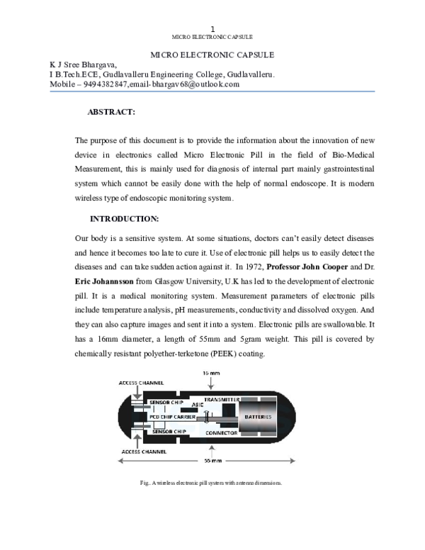 (DOC) Microelectronic Capsule