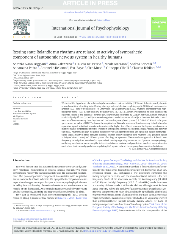 (PDF) Resting state Rolandic mu rhythms are related to activity of ...