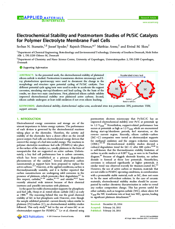 (PDF) Electrochemical Stability and Postmortem Studies of Pt/SiC ...
