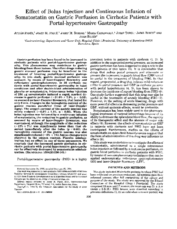 (PDF) Effect of bolus injection and continuous infusion of somatostatin ...