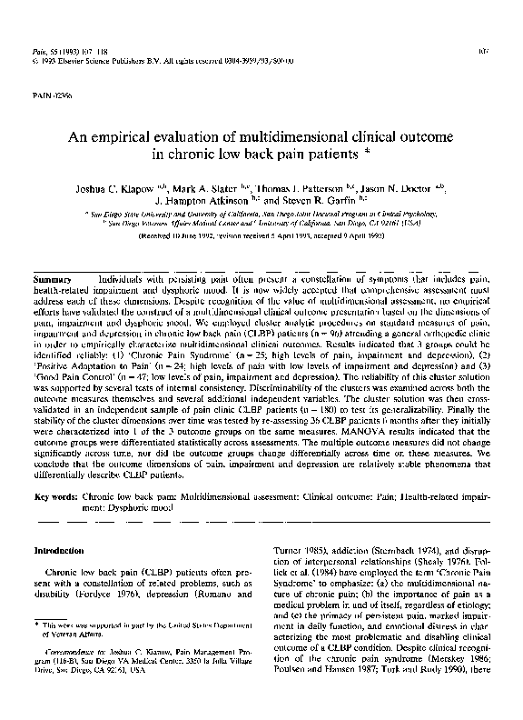 (PDF) An empirical evaluation of multidimensional clinical outcome in ...
