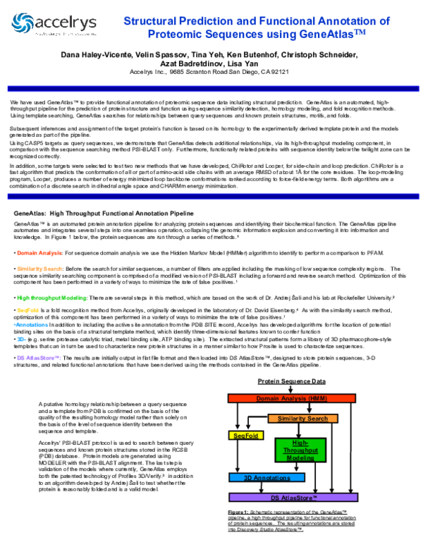 (PDF) Structural Prediction and Functional Annotation of Proteomic ...
