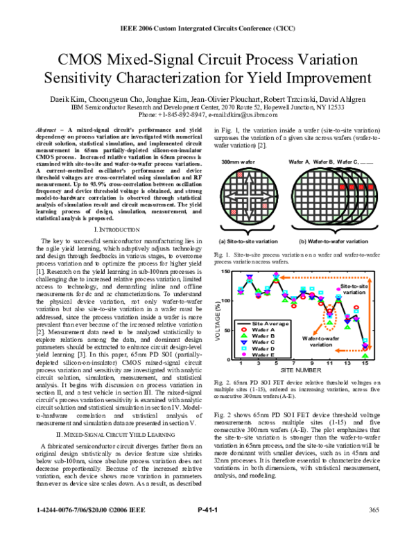 (PDF) CMOS Mixed-Signal Circuit Process Variation Sensitivity ...