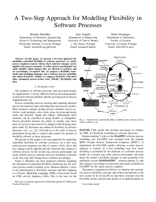 (PDF) A two-step approach for modelling flexibility in software processes