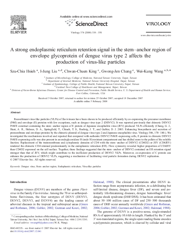 (PDF) A strong endoplasmic reticulum retention signal in the stem ...