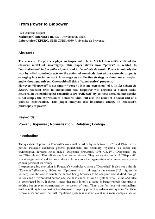 (DOC) From Power to Biopower