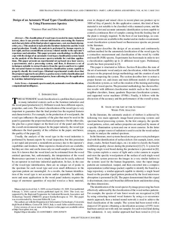 (PDF) Design of an Automatic Wood Types Classification System by Using ...