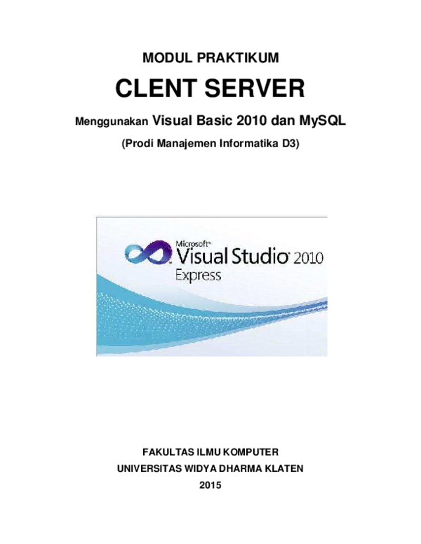 (PDF) MODUL PRAKTIKUM CLENT SERVER Menggunakan Visual Basic 2010 dan ...