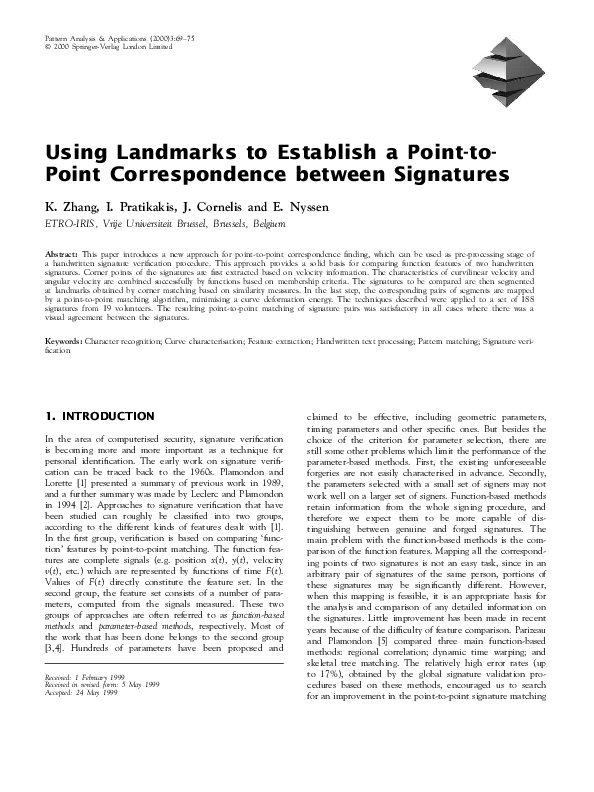 (PDF) Using Landmarks to Establish a Point-to-Point Correspondence ...