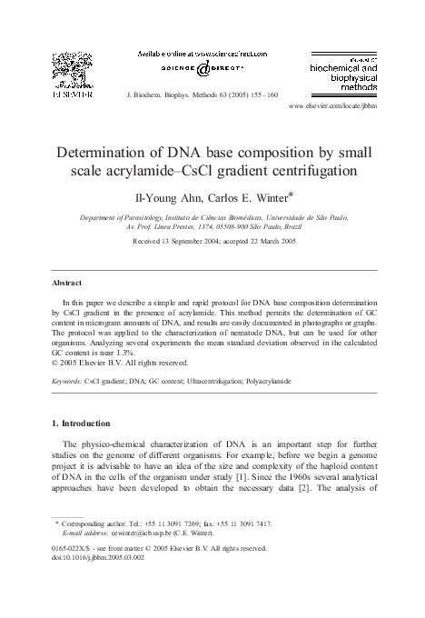 (PDF) Determination of DNA base composition by small scale acrylamide ...