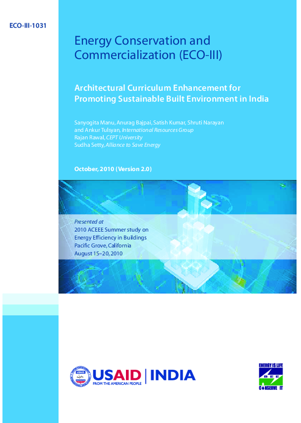 (PDF) Architectural Curriculum Enhancement for Promoting Sustainable ...