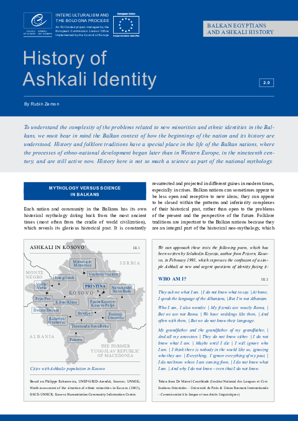 (PDF) History of Ashkali identity