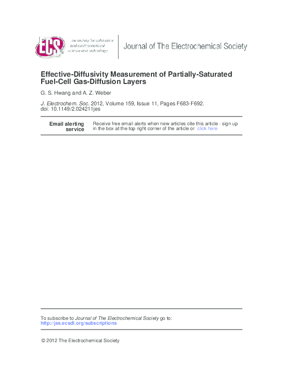 (PDF) Effective-Diffusivity Measurement of Partially-Saturated Fuel-Cell Gas-Diffusion Layers