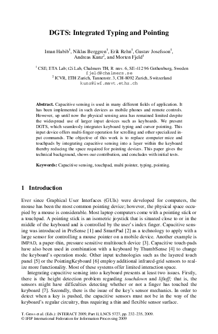 (PDF) DGTS: Integrated Typing and Pointing