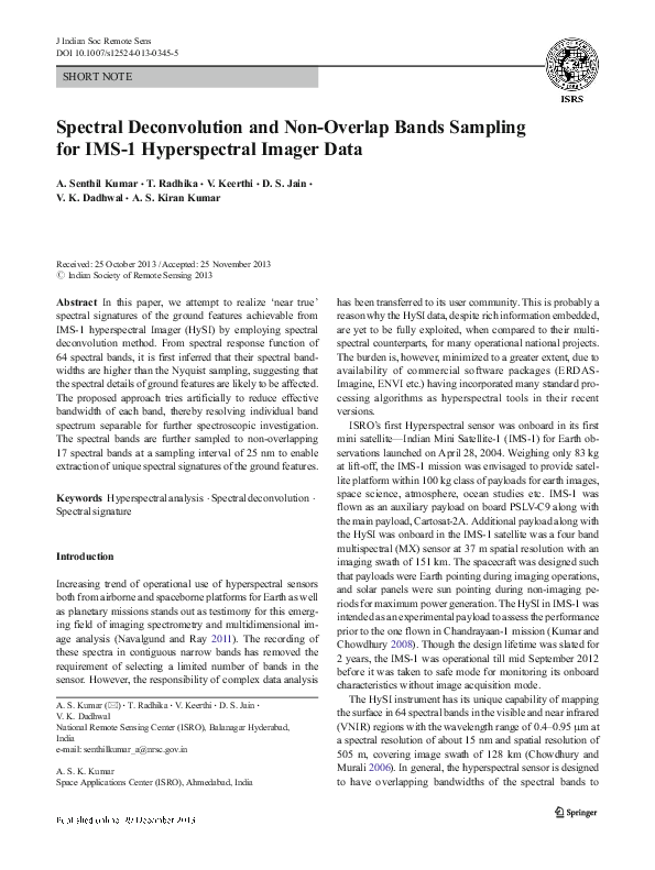 (PDF) Spectral Deconvolution and Non-Overlap Bands Sampling for IMS-1 ...