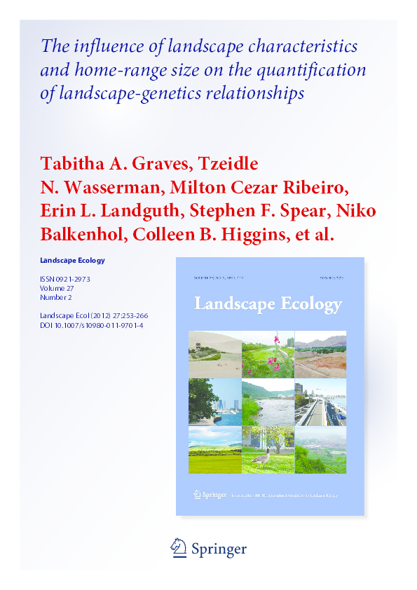 (PDF) The influence of landscape characteristics and home-range size on ...