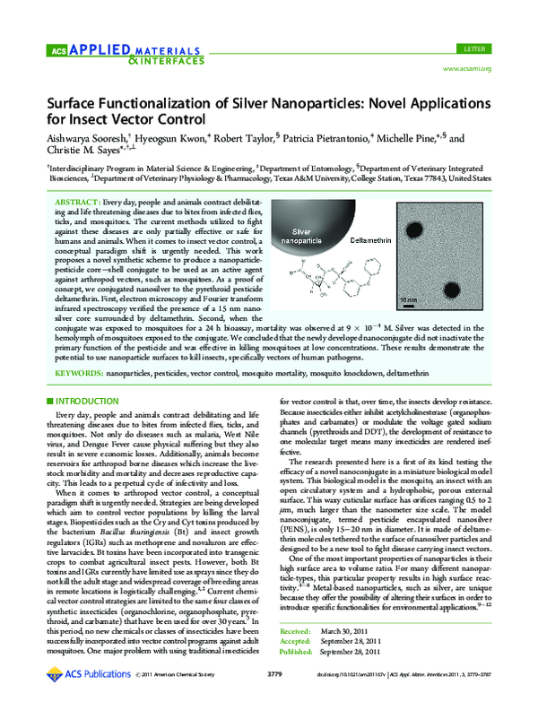 (PDF) Surface Functionalization of Silver Nanoparticles: Novel ...