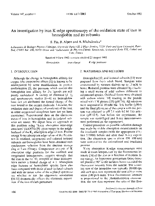 (PDF) An investigation by iron K-edge spectroscopy of the oxidation ...