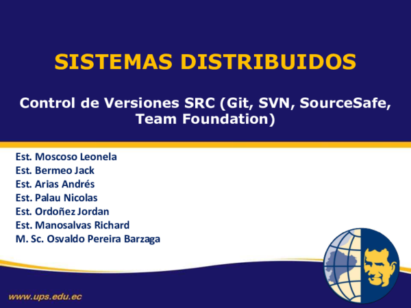 Sistemas Distribuidos Control De Versiones Src Git Svn Sourcesafe