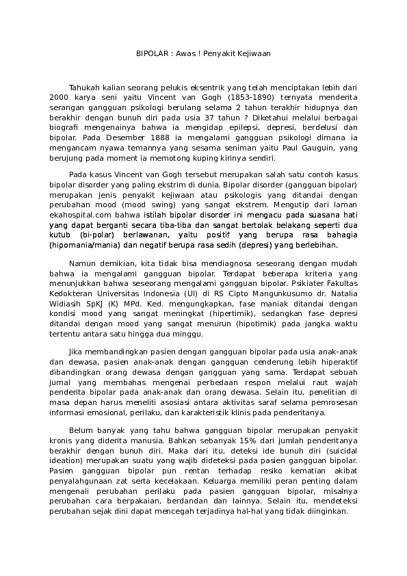 (DOC) Bipolar Disorder