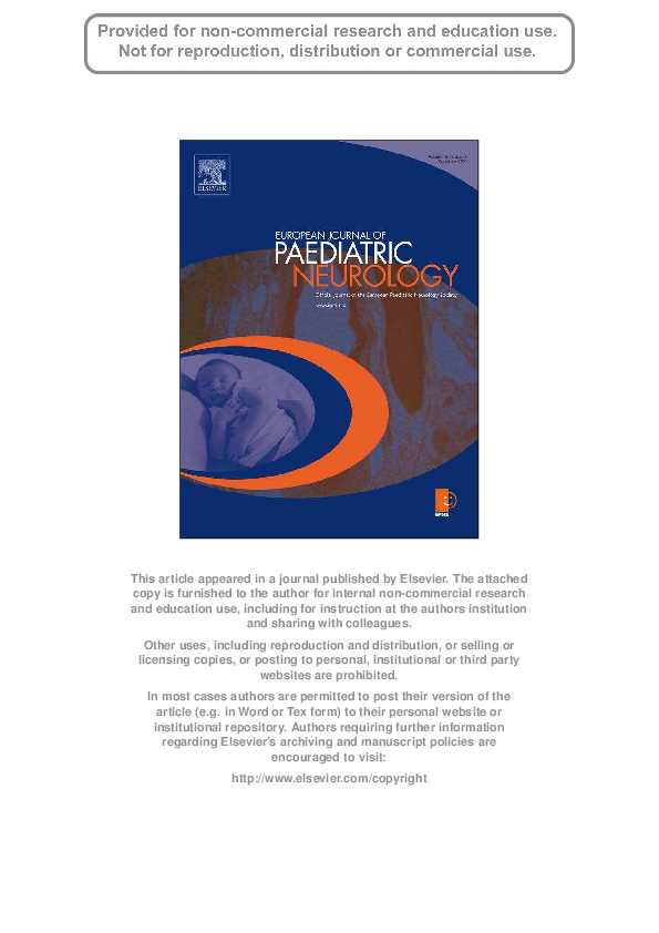 (PDF) Movement disorder emergencies in childhood